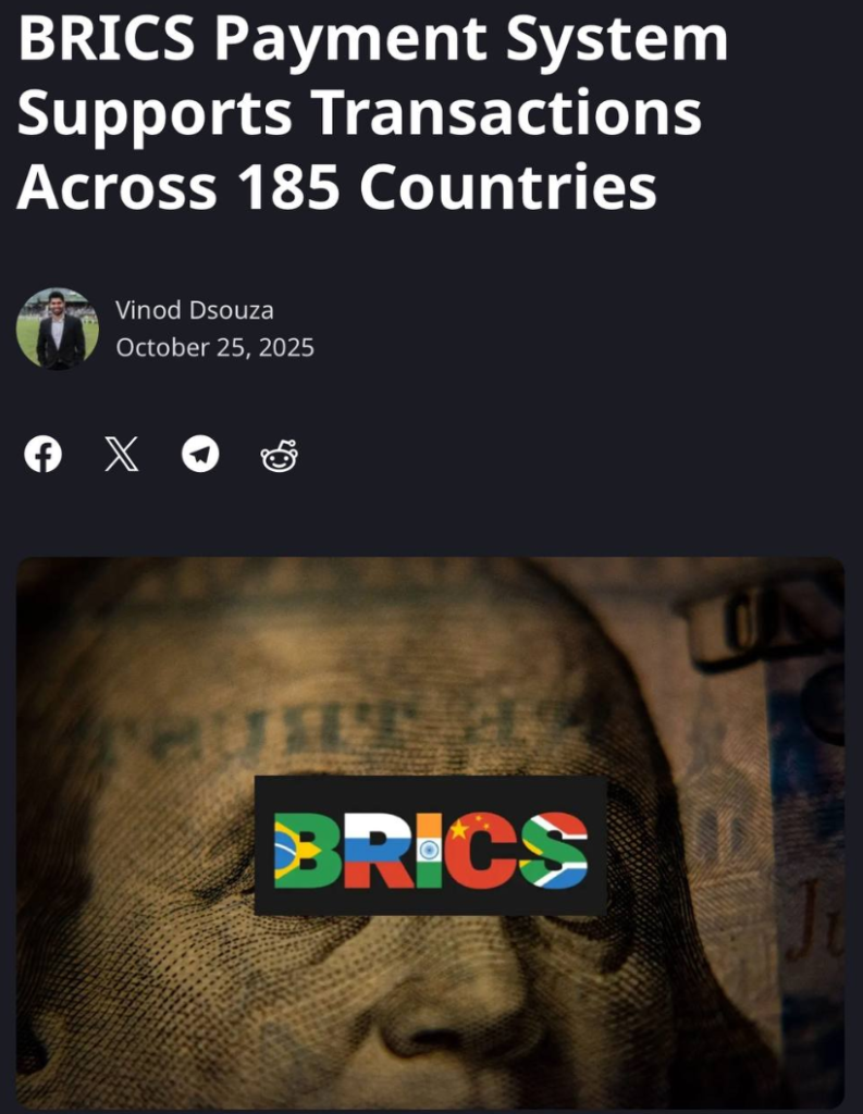 BRICS Payment System Supports Transactions Across 185 Countries – RAD ...